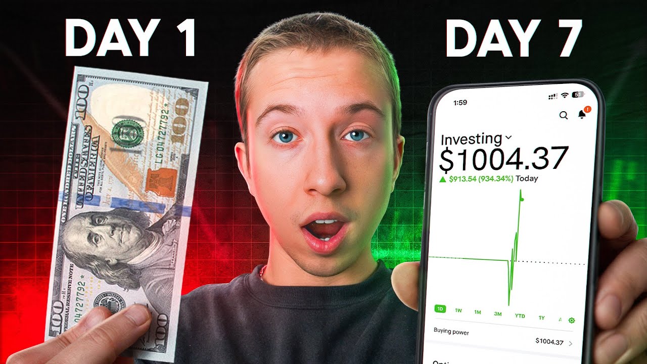 I Tried Turning 100 Into 1 000 In A Week Day Trading Youtube