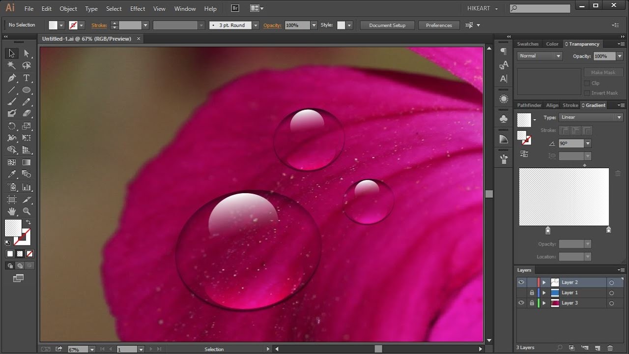 How To Draw A Water Drop In Adobe Illustrator Youtube
