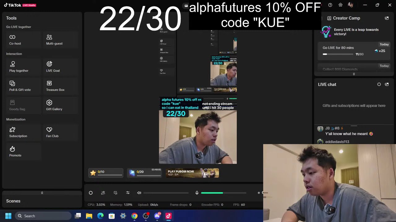 Backtesting Livestream Youtube