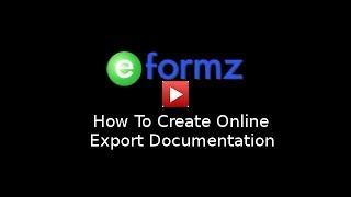 Online software for Single Page Export Documentation in E-formz