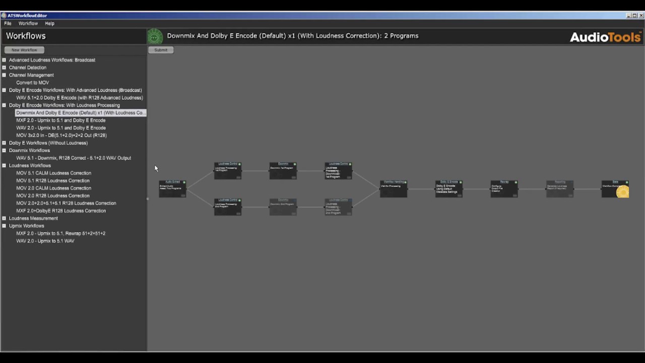 Audiotools Workfloweditor Overview Youtube