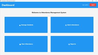 Attendance Management System in Python Tkinter + MySQL