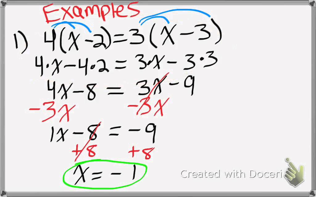 Solving Multi Step Equations Examples Tessshebaylo