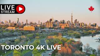 🔴 Toronto 4K LIVE 🇨🇦 CN Tower & Waterfront Skyline | Relaxing Lofi | Ultra HD 24/7 🍁