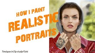 How I paint realistic portraits - Ruby Rose #photorealistic #digitalart  #Rubyrose #art