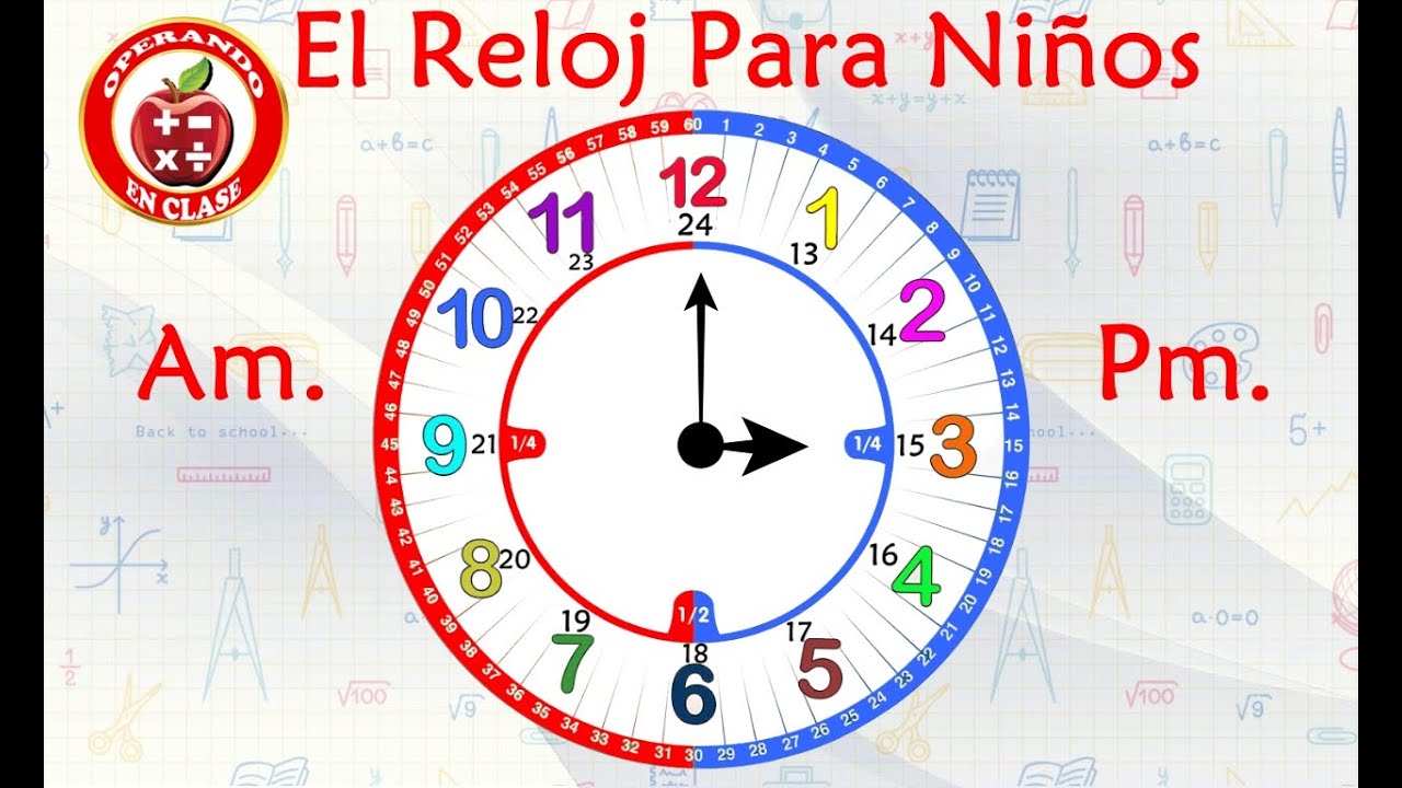 Fichas Para Enseñar A Leer El Reloj A Los Niños Para Imprimir