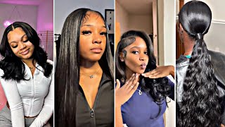 💖🦋 ~ QUICK WEAVE HAIRSTYLES INSPIRATION // Quick weave tutorials