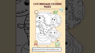 Cute Dinosaur Coloring Pages   Dino Themed Coloring Fun for Kids