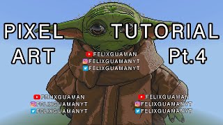 Minecraft Pixel Art Tutorial - Grogu (Star Wars) Part 4