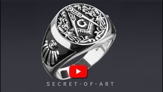 Masonic Ring Classic Vintage-Style 925 Sterling Silver Freemason jewelry Mason gift sll seeing eye
