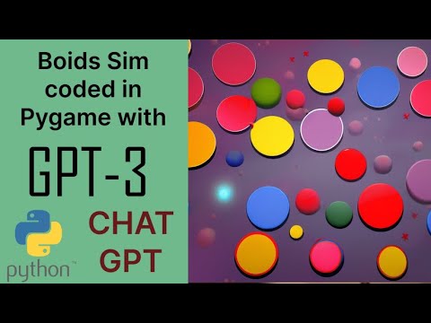 Boids Simulation Coded By Gpt 3 In Pygame Youtube