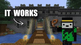 I made a working Drawbridge in Minecraft