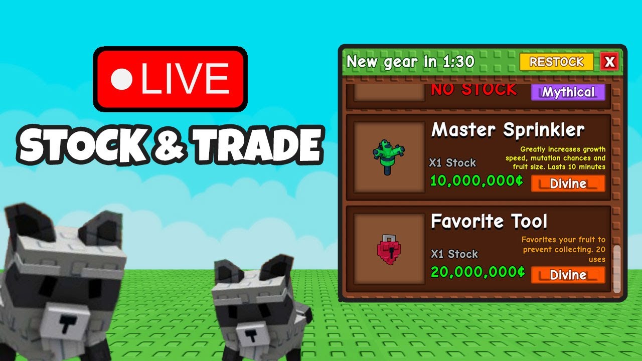 Grow A Garden Stock And Trade 24 7 рџ ґ Live Youtube