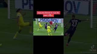 INAZUMA ELEVEN in real life!! best actions with transitions. pt2 ⚽🔥😮⚽#shorts