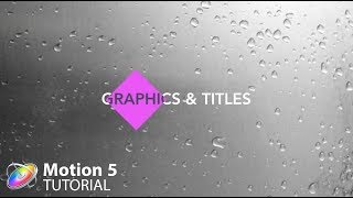 Apple Motion 5 Tutorial: AE Title Graphic Recreation No.5