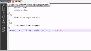 HTML5 Tutorial   10   Starting the Styling