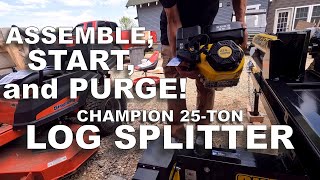 How-to Uncrate and Assemble a Champion Log Splitter Alone!!! 2