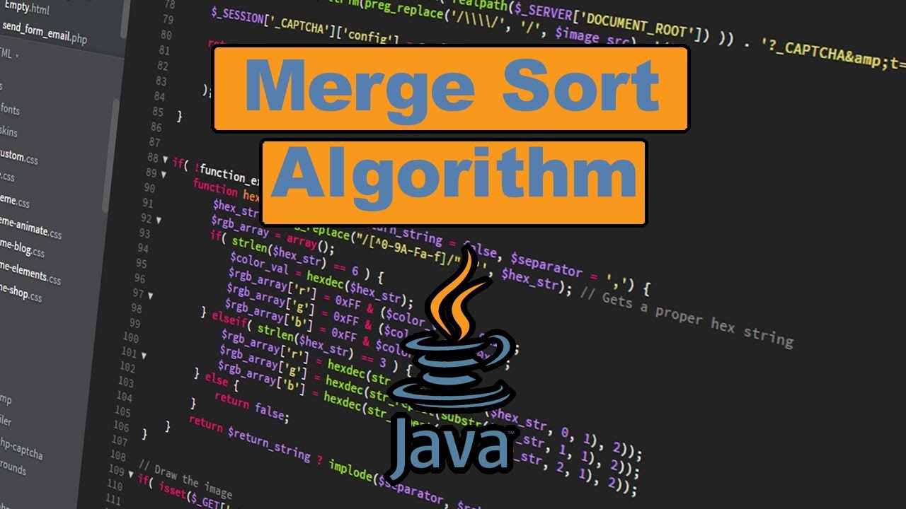How To Code Merge Sort In Java Youtube