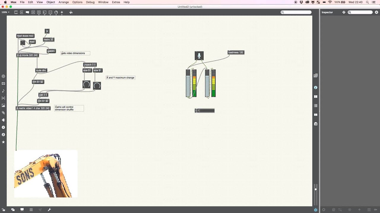 Max Msp 7 Basics My First Video Manipulation Youtube