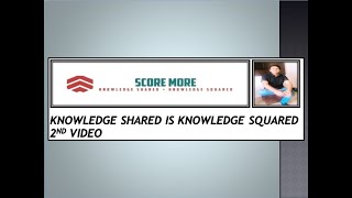 KNOWLEDGE SHARED IS KNOWLEDGE SQUARED 2nd VIDEO