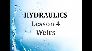 Rectangular weirs