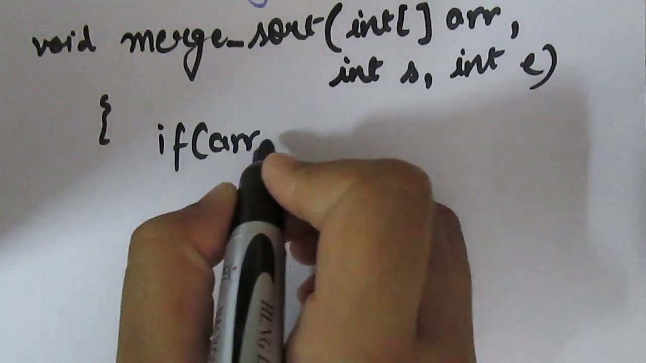 Merge Sort Java Code Youtube