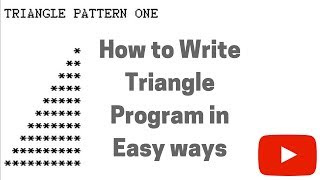 Triangle shape program in java (simple and easy way written must watch