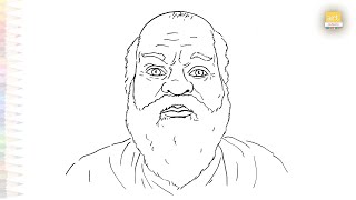 Socrates drawings easy | Art tutorial | How to draw Socrates sketch step by step | #artjanag
