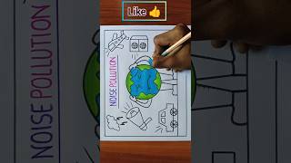 Stop Noise Pollution Poster Drawing / Noise Pollution Drawing #shorts