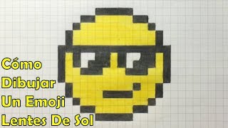 How to Draw an 8-bit Sunglasses Emoji (PIXEL ART) STEP-BY-STEP TUTORIAL!