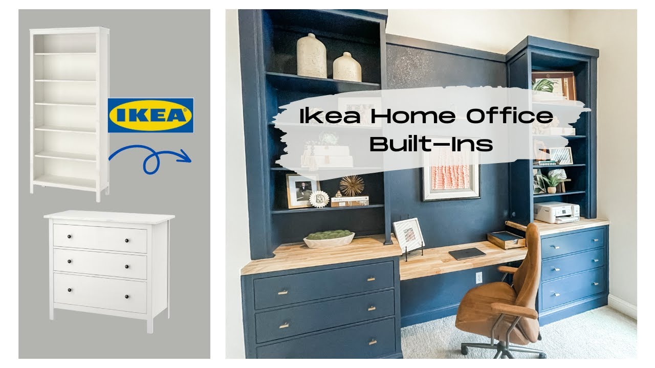 Ikea Hack Home Office Ideas Build Office Builtins With Ikea Cabinets