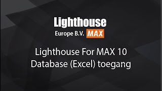 Lighthouse For MAX 10 Database (Excel) toegang