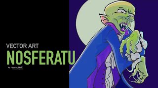 Nosferatu Vampire Vector Art Time-Lapse | #DHSTimeLapseBinge