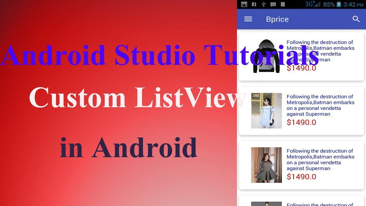 Android Studio Listview Tutorial Nratune