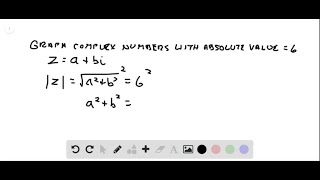 Describe the graph of all complex numbers with an absolute value of 6.