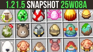 Snapshot 25W08A | New Spawn Eggs & Wolf Personalities | Minecraft 1.21.5