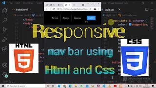 Tutorial - Responsive nav bar design- html and css | css flexbox