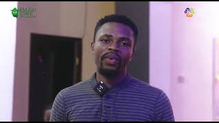 Emmanuel Chisom Eze at the creation energy office speaking about the Enugu  SME Hackathon.