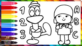 Dibuja Y Colorea A Pocoyó Y A Pato Volviendo Al Colegio Doovi