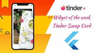 Tinder Swipe Card UI in Flutter. Tinder Card Swipe in Flutter. Widget of the week. Flutter UI.