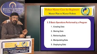 PFGC-5: 5 Basic Operations of a Computer Program | Creating, Storing, Manipulating & Displaying Data