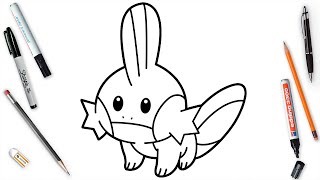 How To Draw Mudkip Easy Step By Step | Mudkip Pokemon Art Lesson