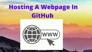 Hosting A Webpage In GitHub | Easy And Simple | Rock And Roll Programming