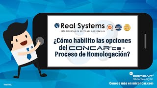 ¿Cómo habilito las opciones del CONCAR CB - Proceso de Homologación? Preguntas frecuentes CONCAR® CB