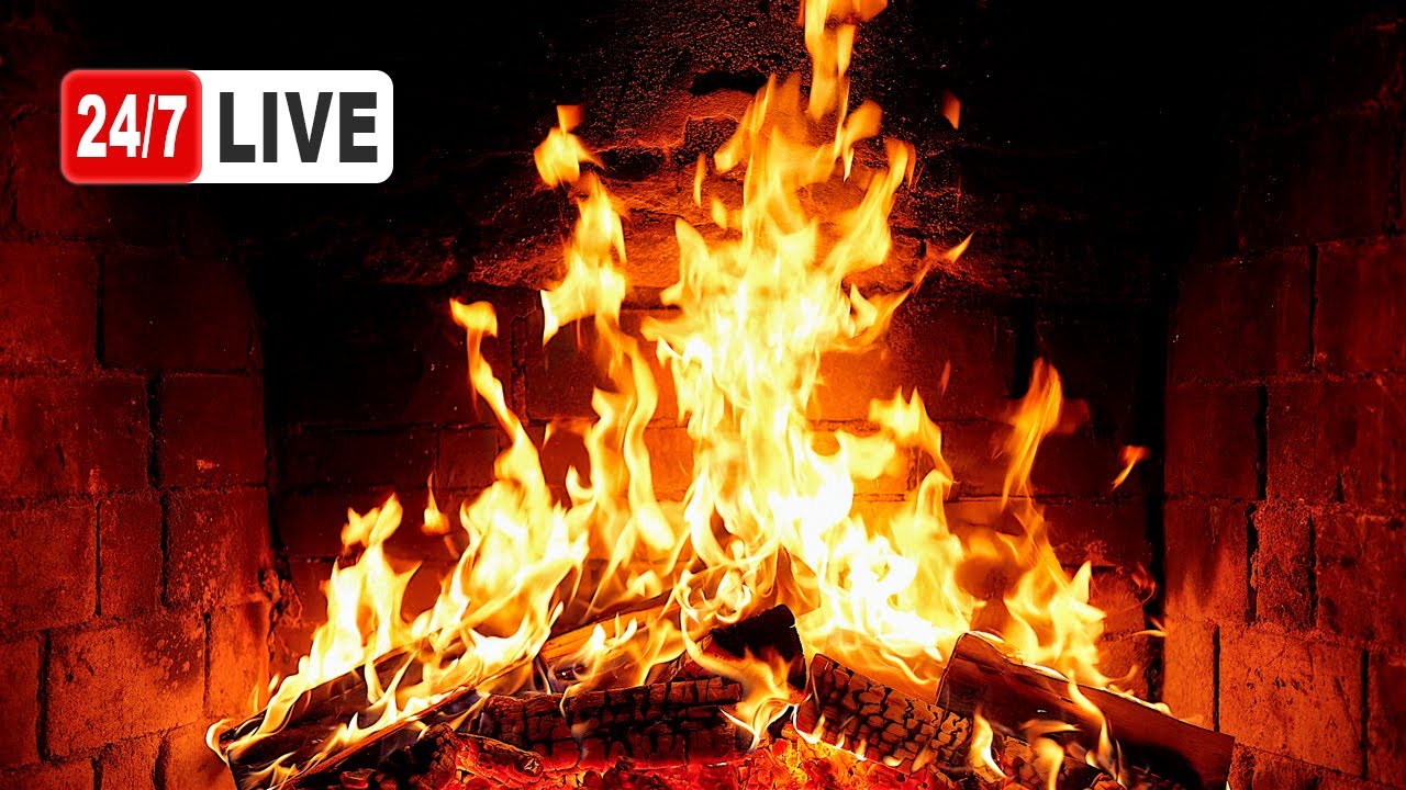 рџ ґ Fireplace 4k Live 24 7 Relaxing Fireplace With Burning Logs And