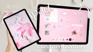 how to customize your ipad 🎀₊♡˚⊹ | iPadOS 18 aesthetic homescreen • widgets • icons