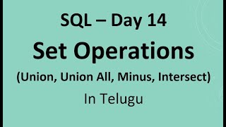 SQL Day 14: Set Operations
