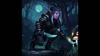 Night Elf Rogue Activates Stealth | Pixel Art Magic #shorts  #wow  #roguelife