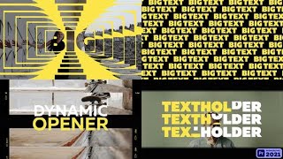 Premiere Pro Template: Dynamic Opener | MOGRT + Free Font