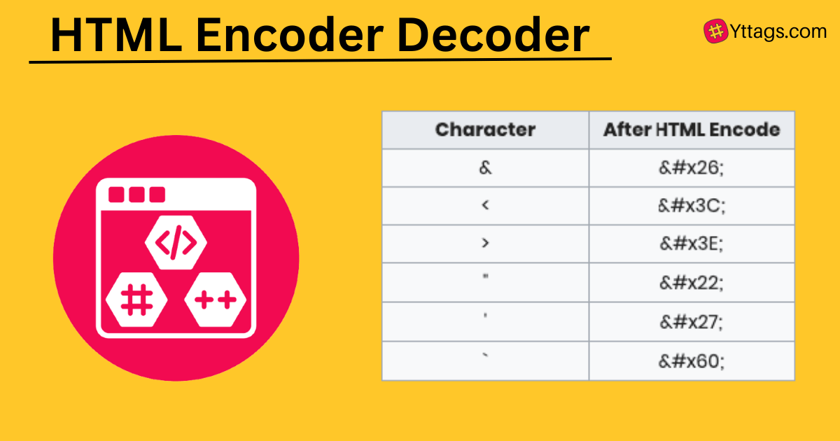 Html Encoder And Decoder Yttags